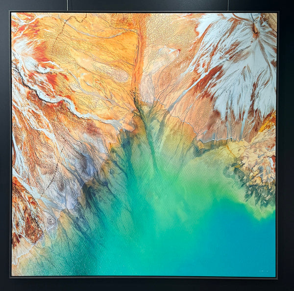 Cataby LIMITED EDITION 1/1 135X135CM FRAMED STRETCHED CANVAS WITH CHAR ...